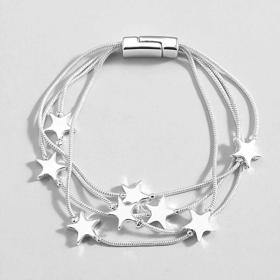 Multi Star String Bracelet - Silver – Lovely Eira